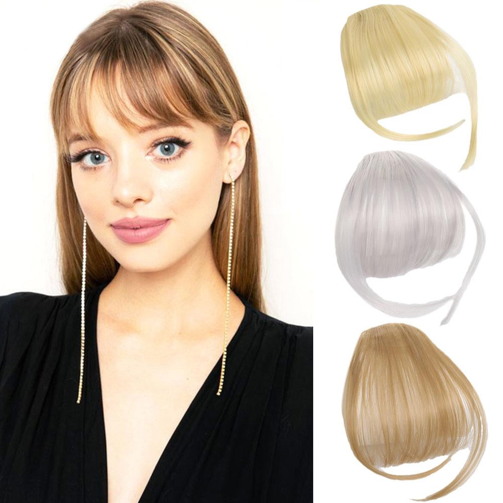 SSKFHGI Thick Fringe Bangs Hair Extensions Clip In on Fringe Front ...