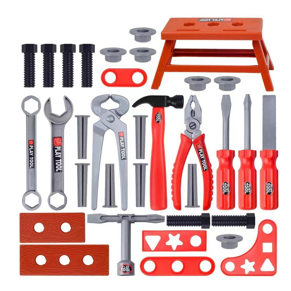 SSKFHGI Tool 38-Piece Set Pretend Play Toy Tool Box Set Baby ...
