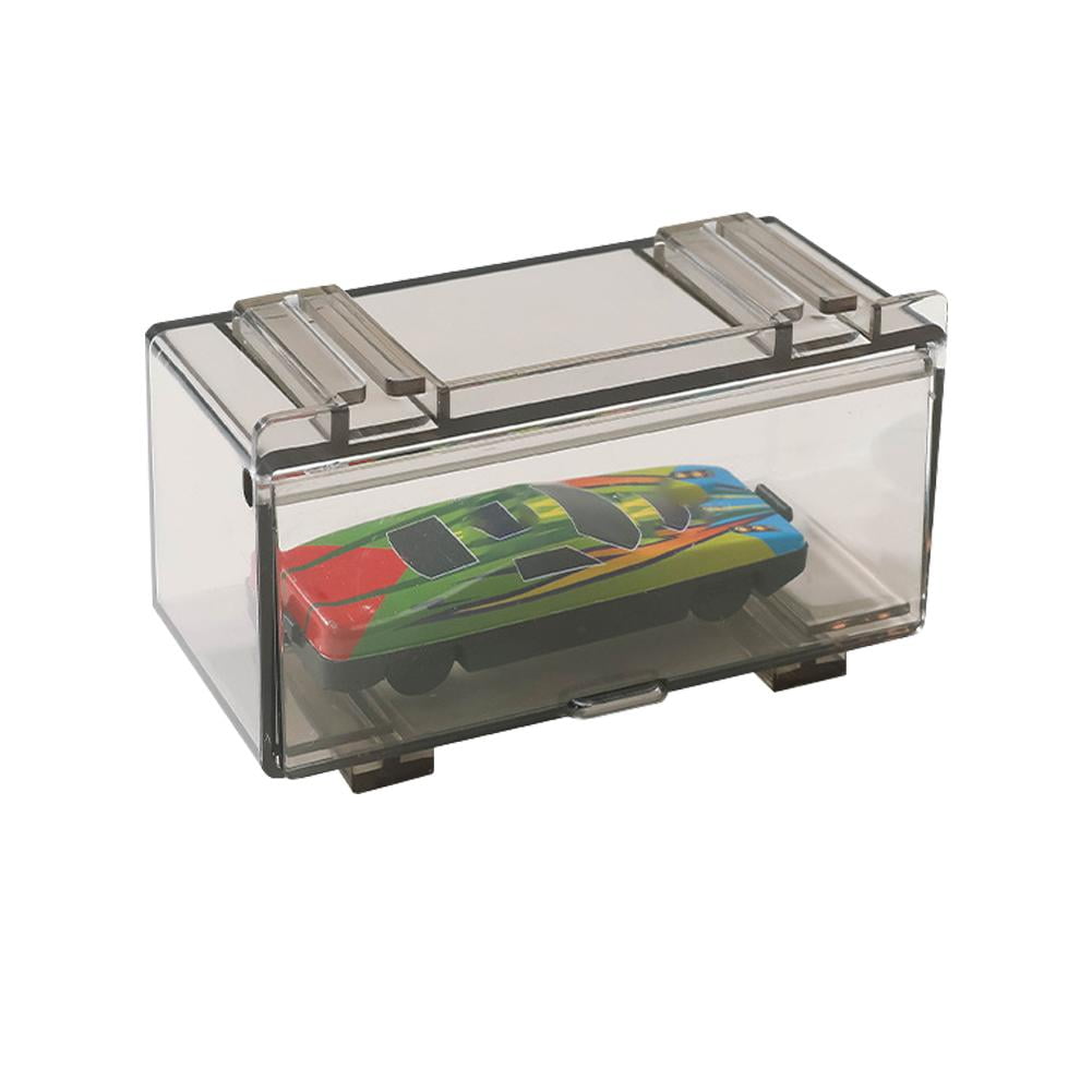 SSKFHGI Transparent Gray Transparent Assembled Car Model Storage Box ...