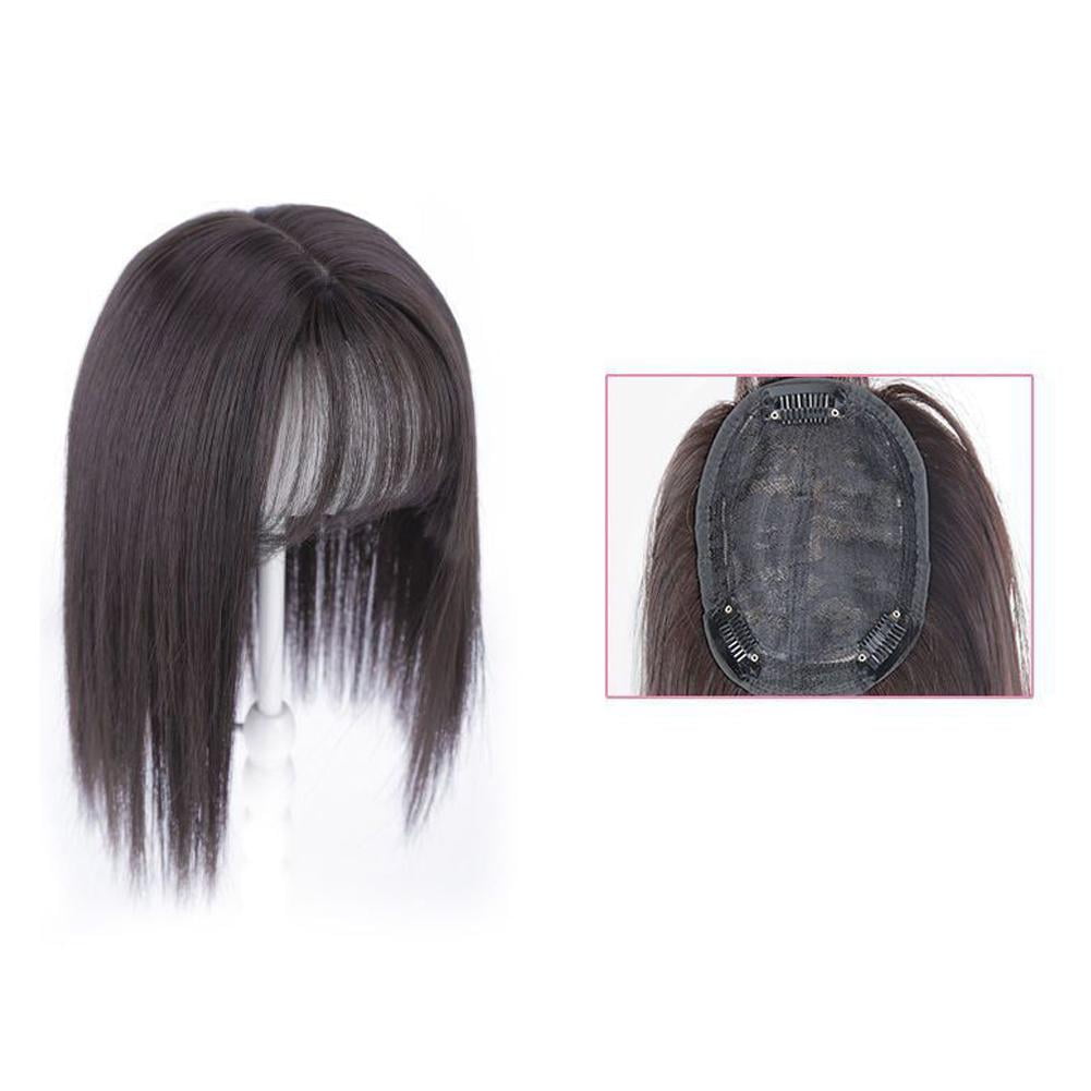 SSKFHGI Women Hair Topper Hairpiece Clip Hair Silk Top Toupee Real ...