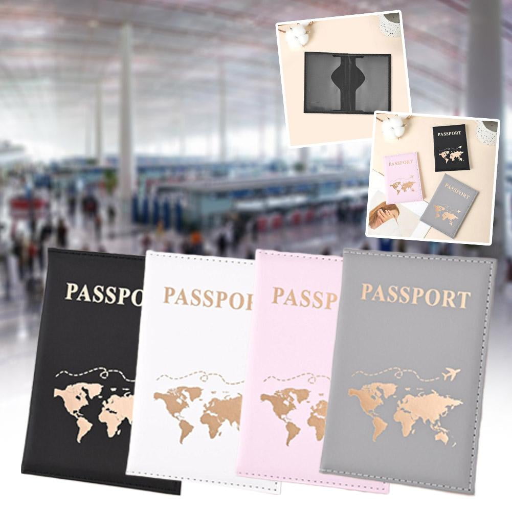 SSKFHGI World Map Passport Cover Travel Passport Holder PU Leather ...