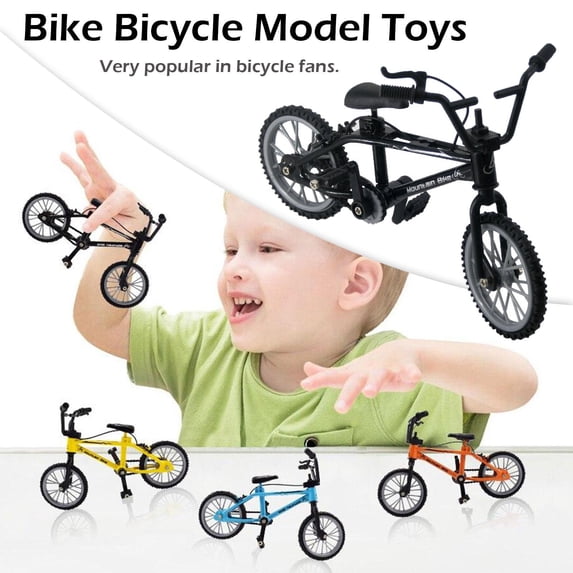 SSKFHGI Yellow Toy Bike Bmx Mini Alloy Bicycle Model Retro Double Pole ...
