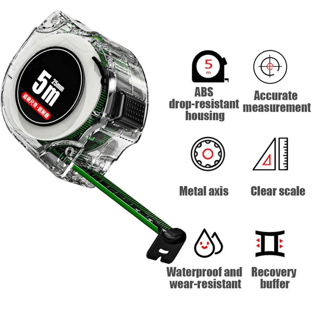 SSKFHGI ZOHIKO Self Locking Fluorescent Steel Tape Measure ...