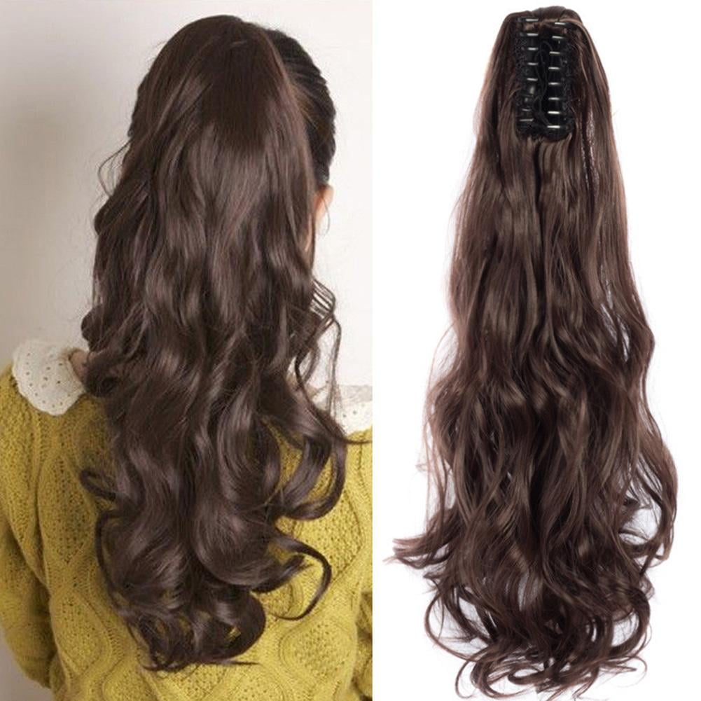 SSKFHGI Zyt-33# Wig Ponytail Female Long Hair Big Wave Clip-In Style ...