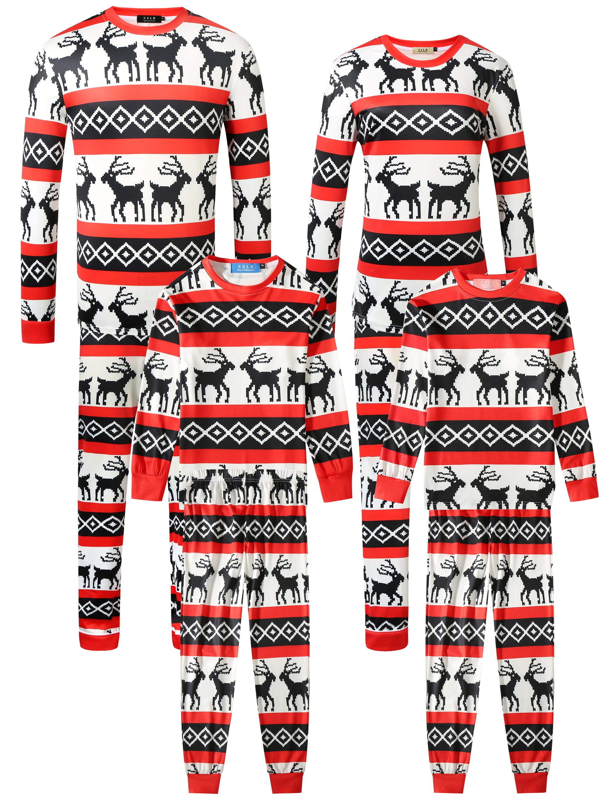 SSLR Family Matching Christmas Pajamas Sets Xmas Sleepwear Nightwear 2 ...