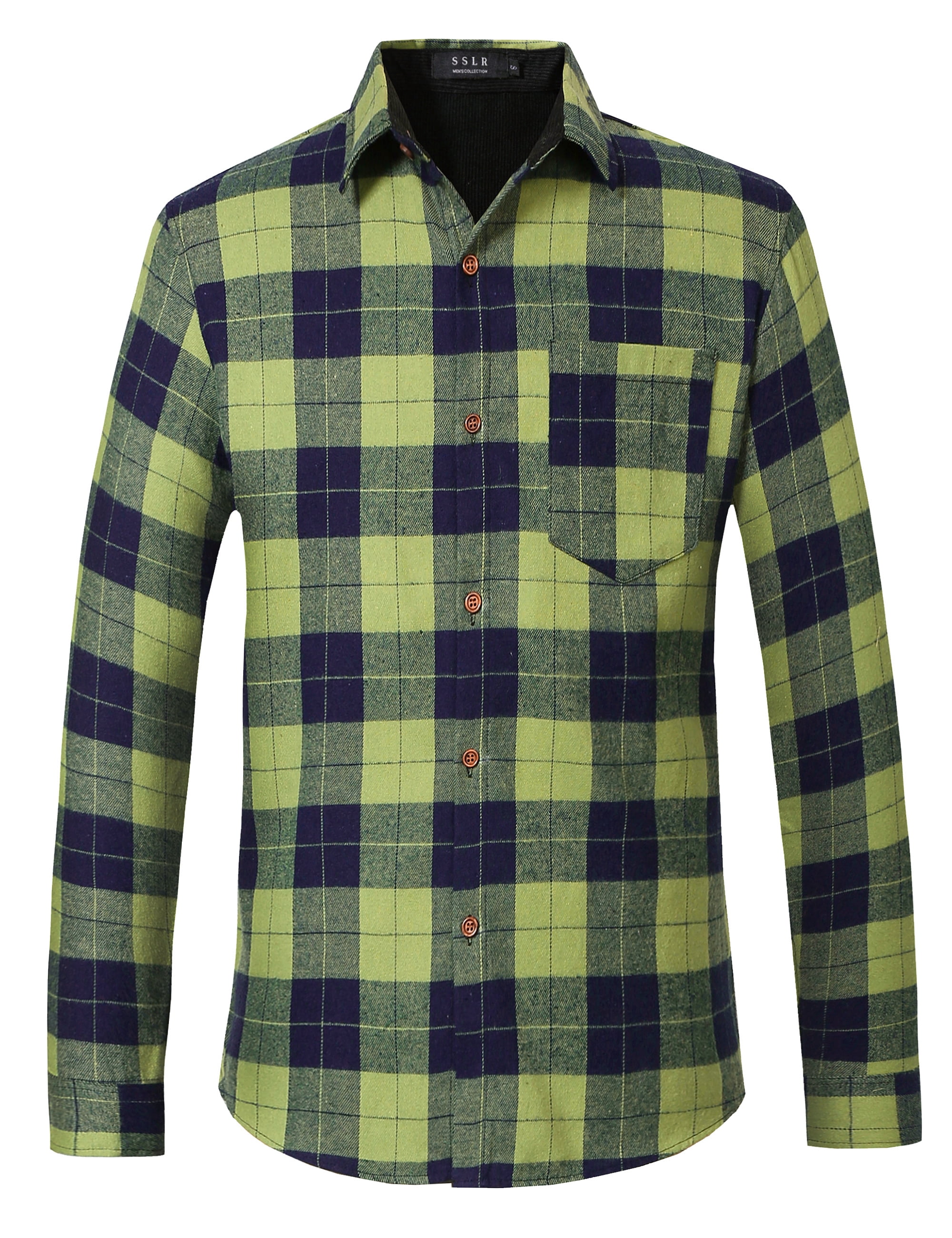 SSLR Flannel Shirts for Men, Long Sleeve Button Down Shirt Lightweight ...