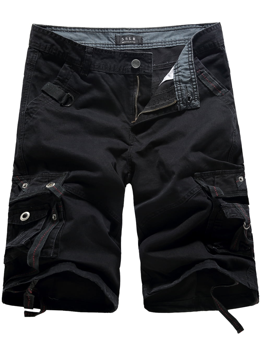 SSLR Men's Cargo Shorts Cotton Multi-Pocket Casual Pants Outdoor Wear ...