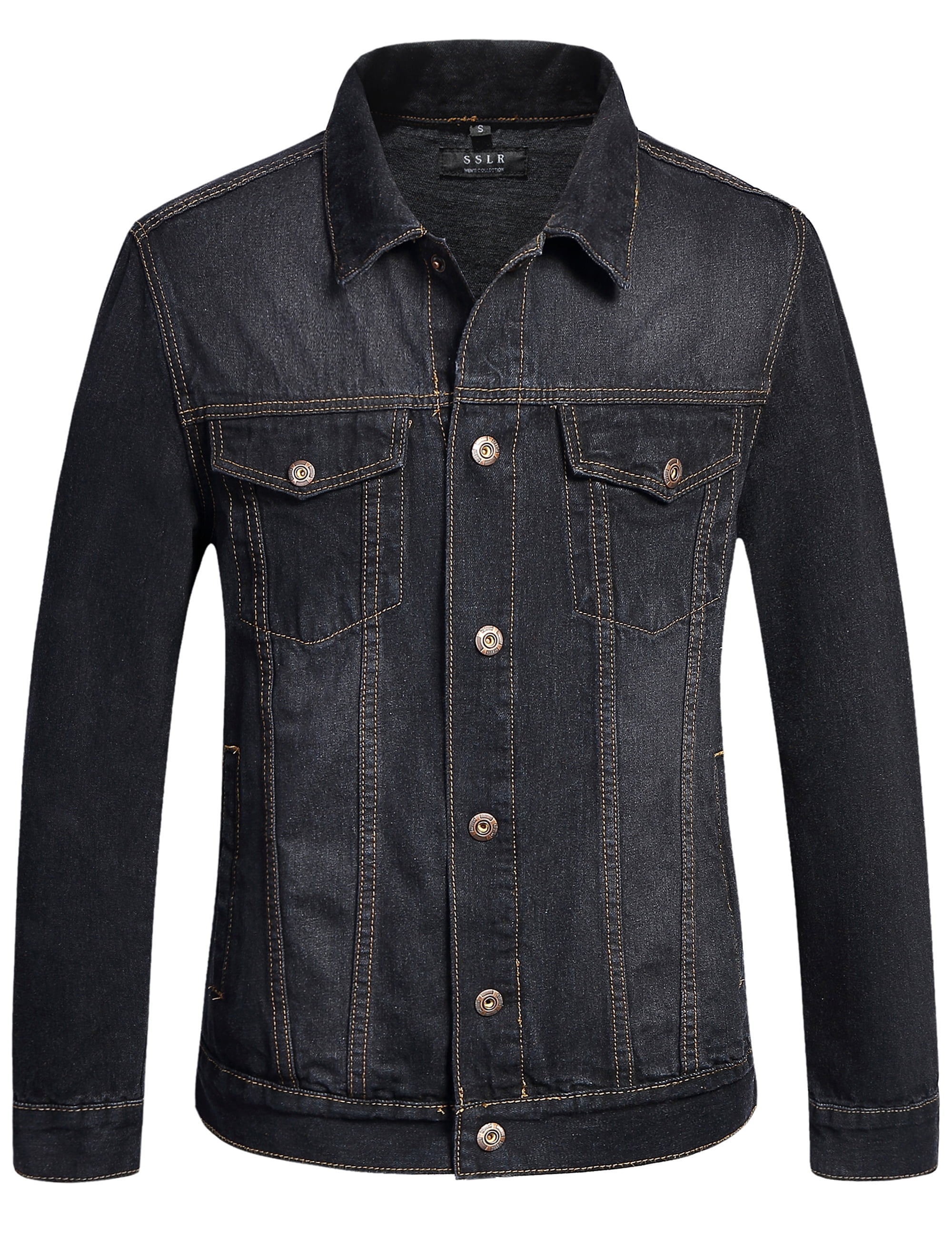 SSLR Men's Denim Trucker Jacket - Walmart.com