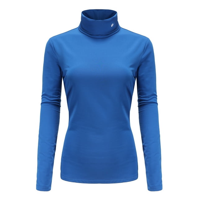 SSLR Women's Thermal Turtleneck Long Sleeve Tops, Fleece Lined Mock ...