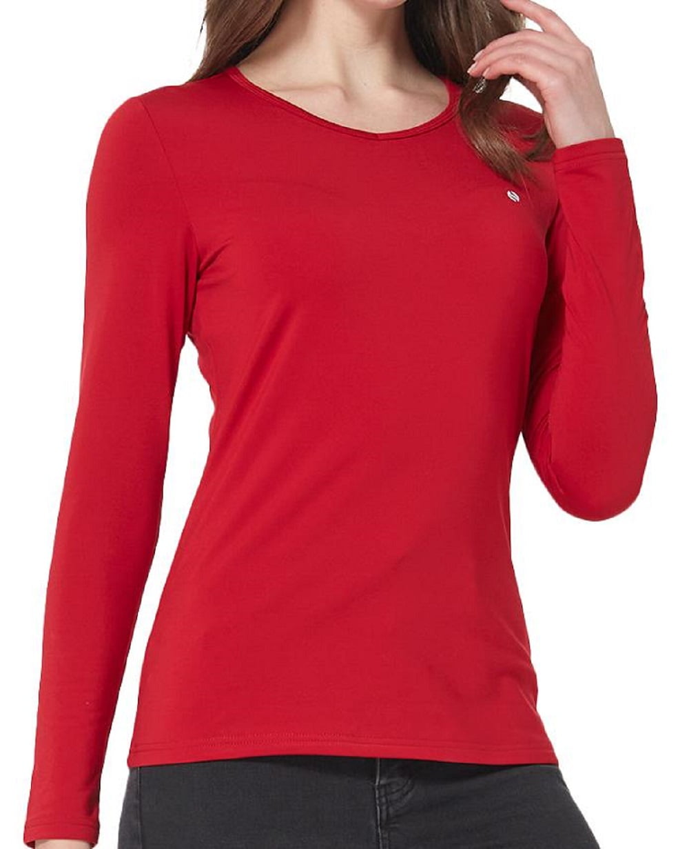 SSLR Women's Thermal Tops, Thermal Underwear for Women Long Sleeve Tee ...
