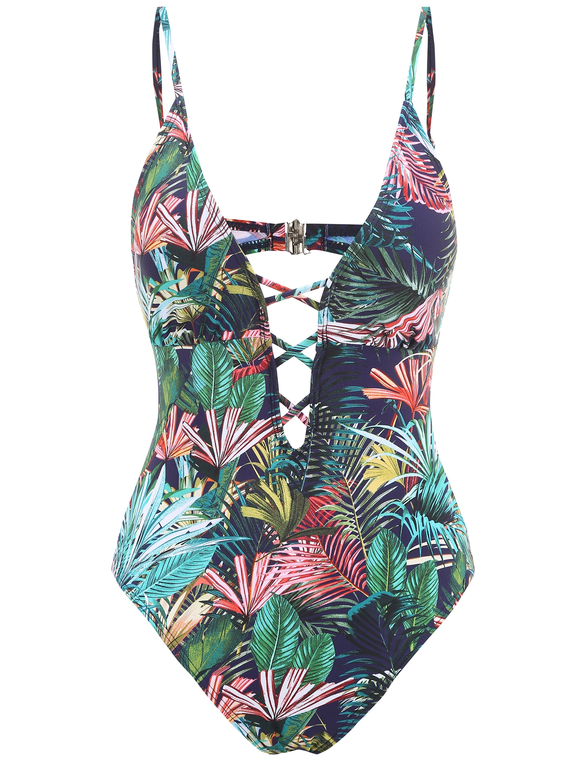 SSLR Womens One Piece Swimsuits Hawaiian Bikini Swimwear Monokini ...