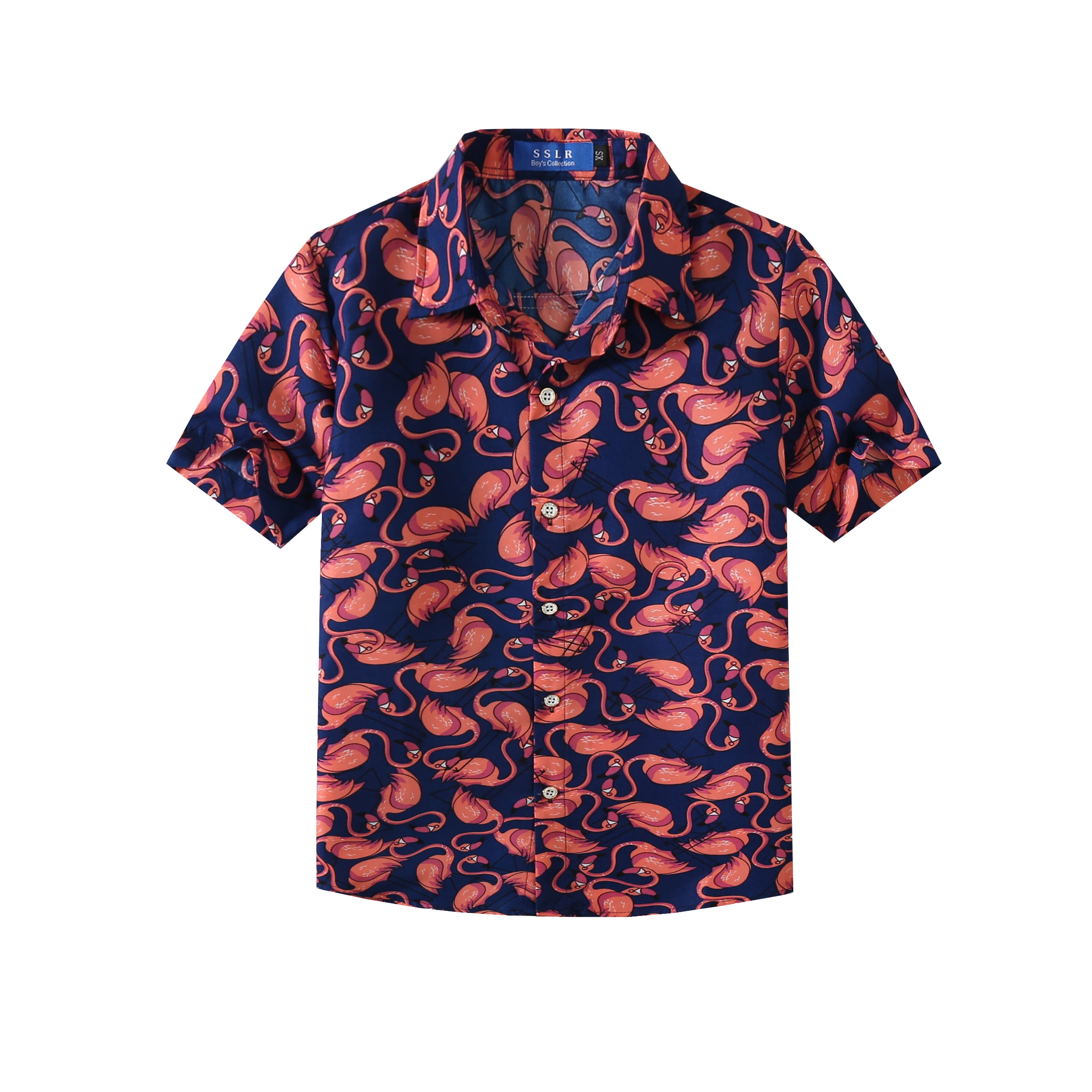 SSLR Youth Big Boys Casual Button Down Shirt Short Sleeve Hawaiian ...