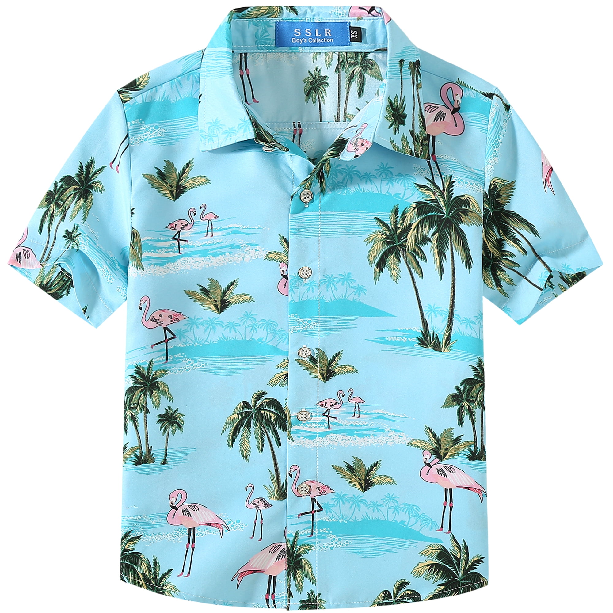 SSLR Youth Big Boys Casual Button Down Shirt Short Sleeve Hawaiian Shirts for Boys - Walmart.com
