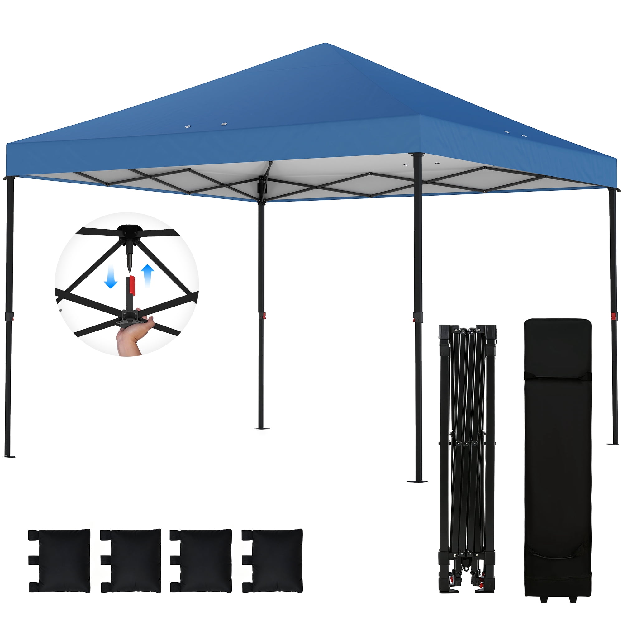 SSLZ 10 x 10 ft Pop Up Canopy Tent with One Push Setup, Outdoor ...