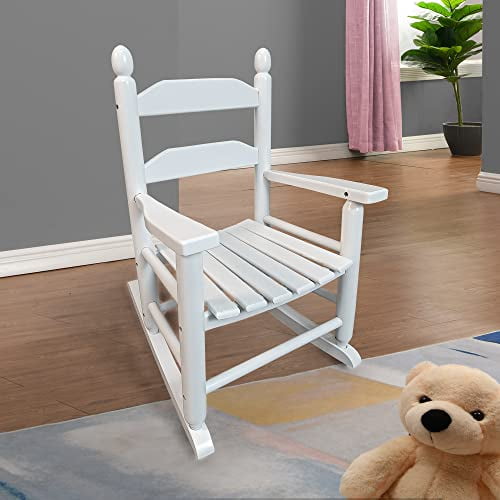 SSLine Kids Rocking Chair Wood Child's Porch Rocker Indoor Outdoor ...