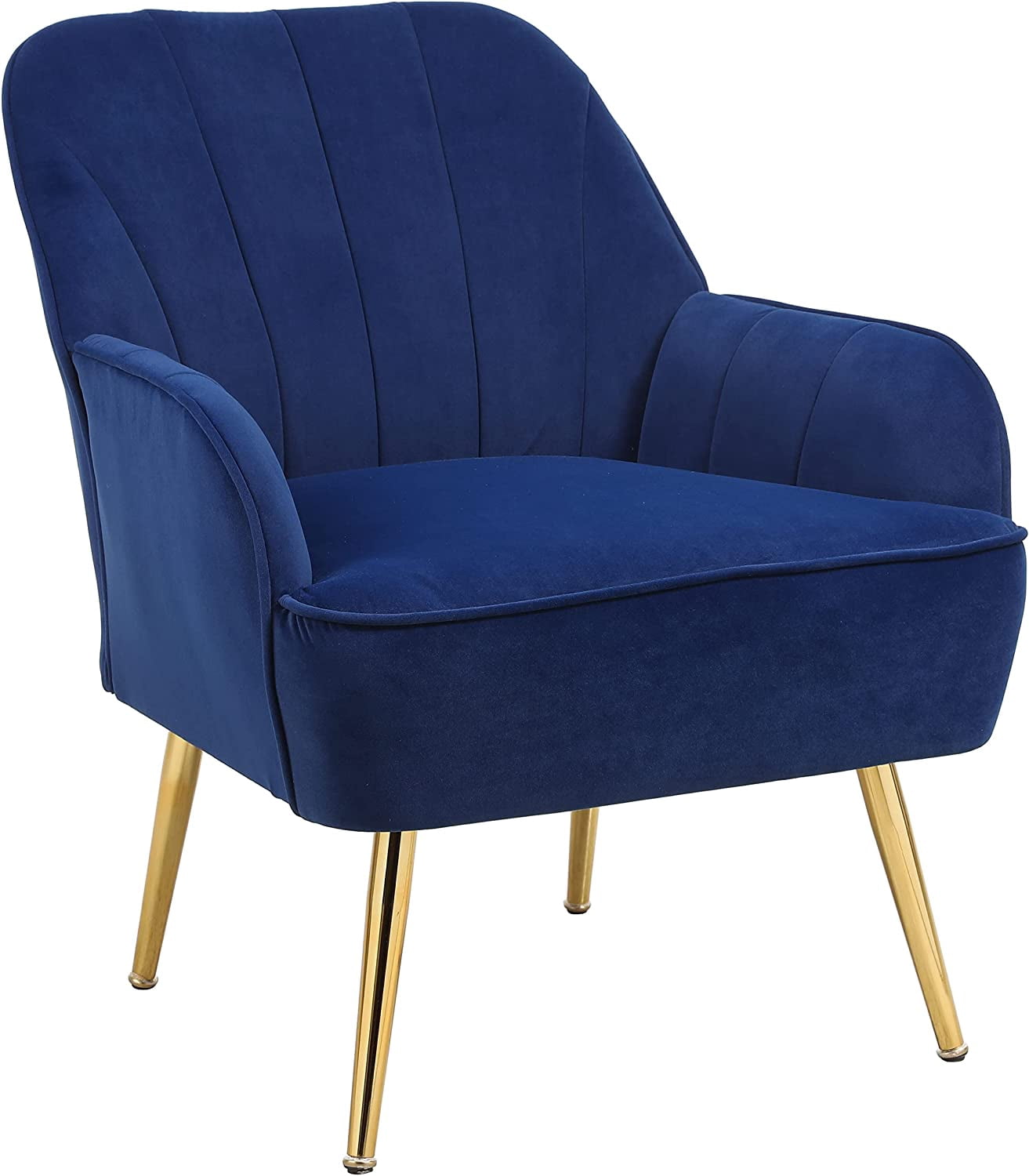 SSLine Velvet Accent Chair,Modern Upholstered Leisure Arm Chair with ...