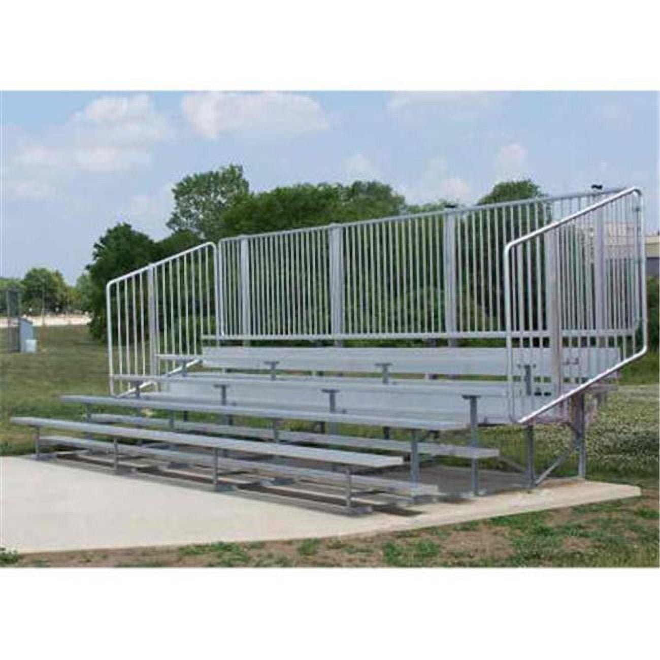 SSN 4 Row 15 ft. Preferred Vertical Picket Bleacher - Royal - 15 ft ...