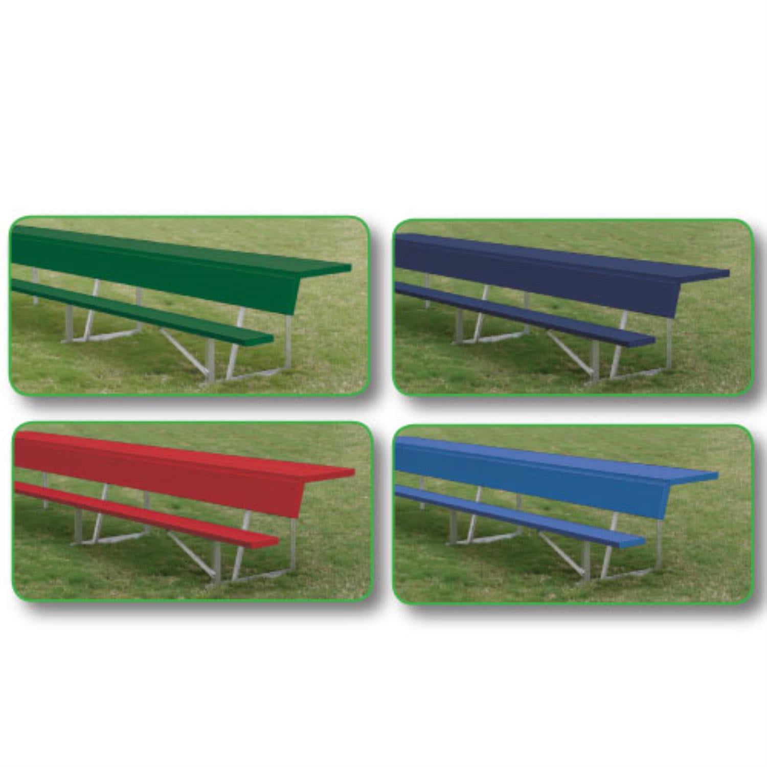 BSN Sports 15' Players Bench With Shelf (colored)-Color:Scarlet Red ...