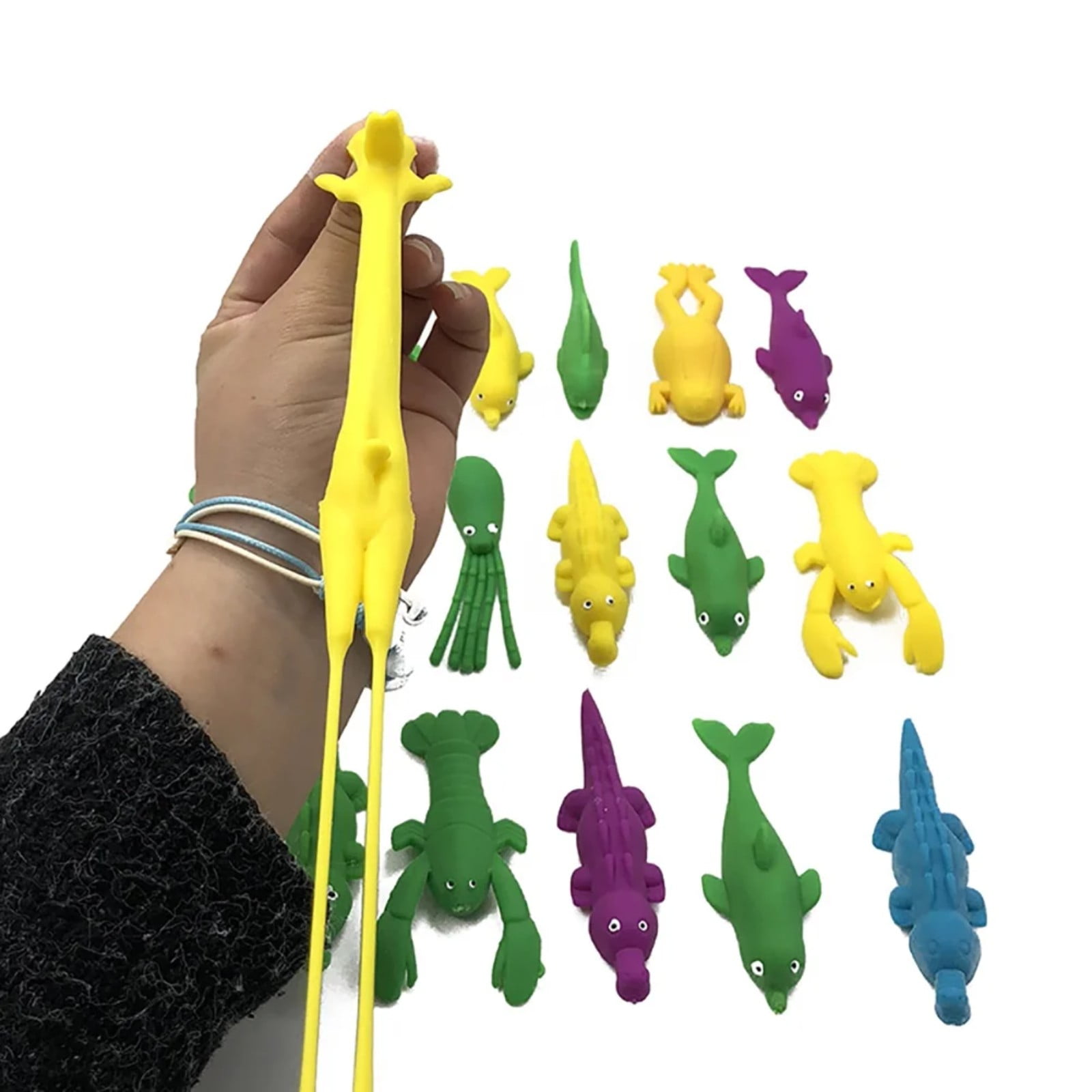 SSNTSY 1 PCS Finger Slingshot Toys, Random Types Sea Creatures Stretchy ...