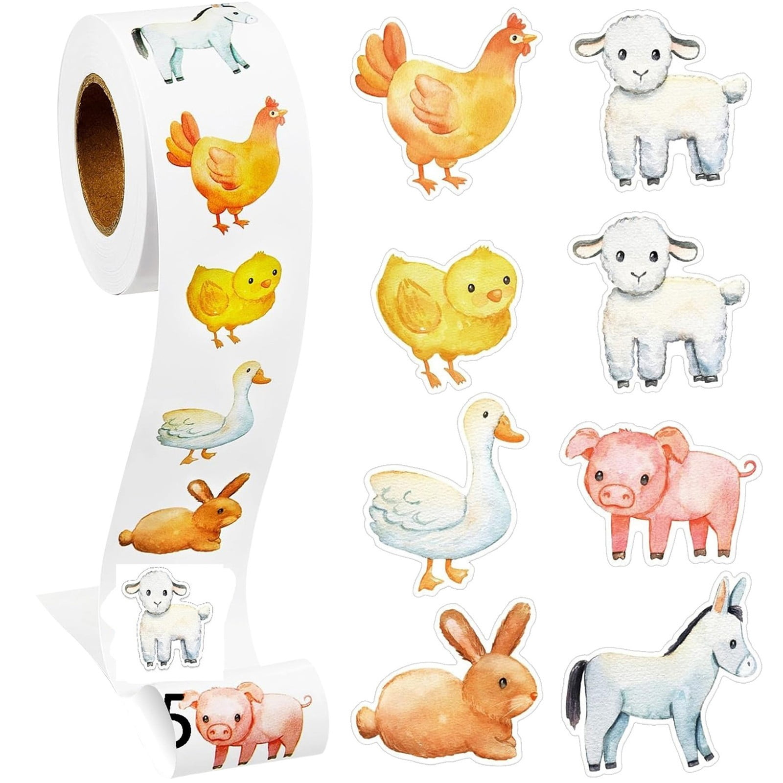 SSNTSY 500 Pcs Poultry Stickers Dino Decals 8 Types Vinyl Stickers for ...