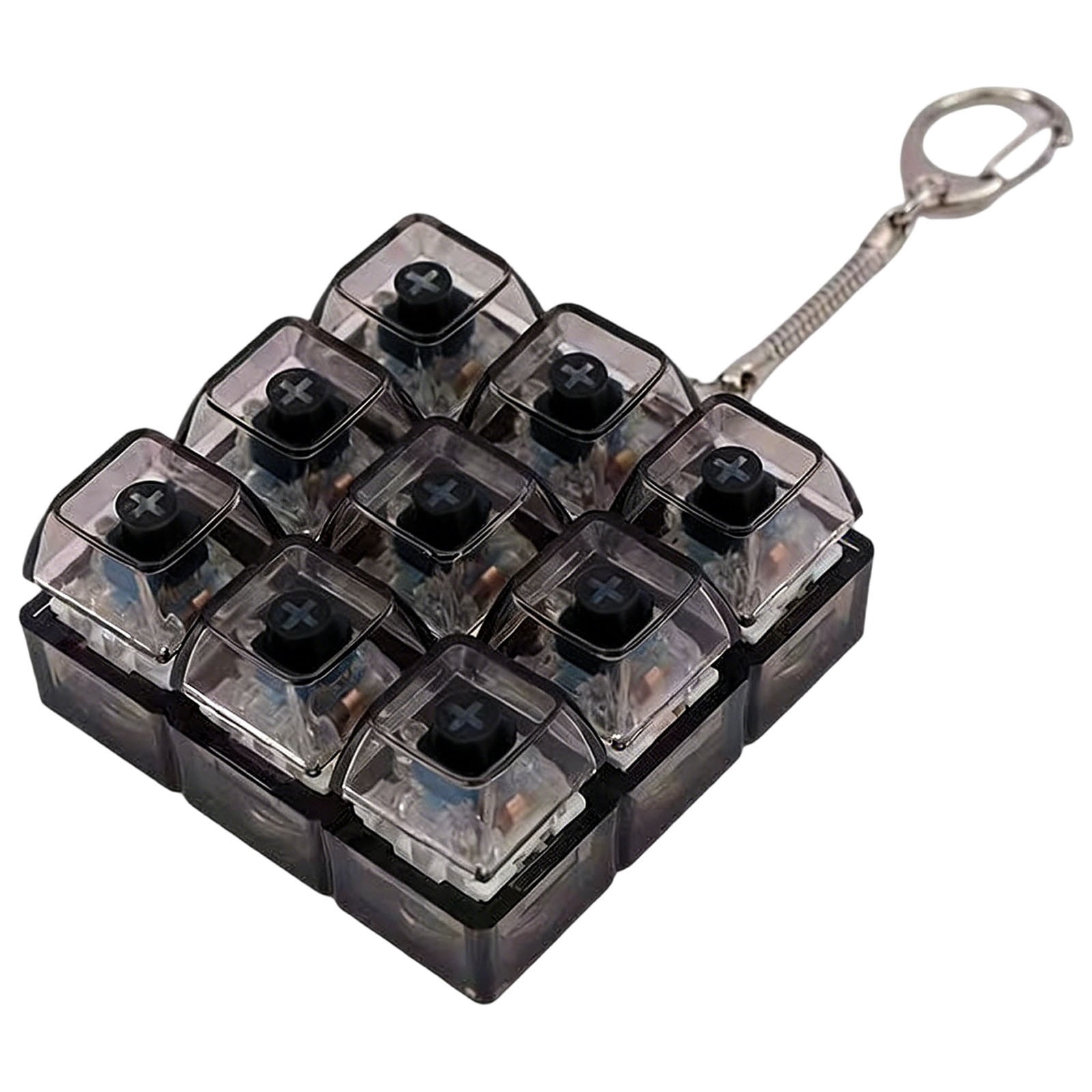 SSNTSY 9 Keys Keyboard Fidget Toy Keyboard Clicker Keychain Mechanical ...