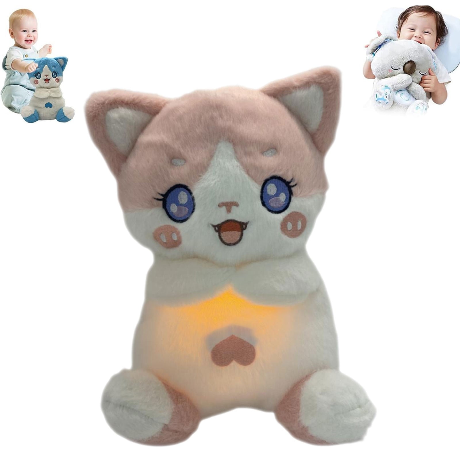 SSNTSY Anxiety Relief Breathing Stuffed Toy, Plush Fox Toys, Battery ...
