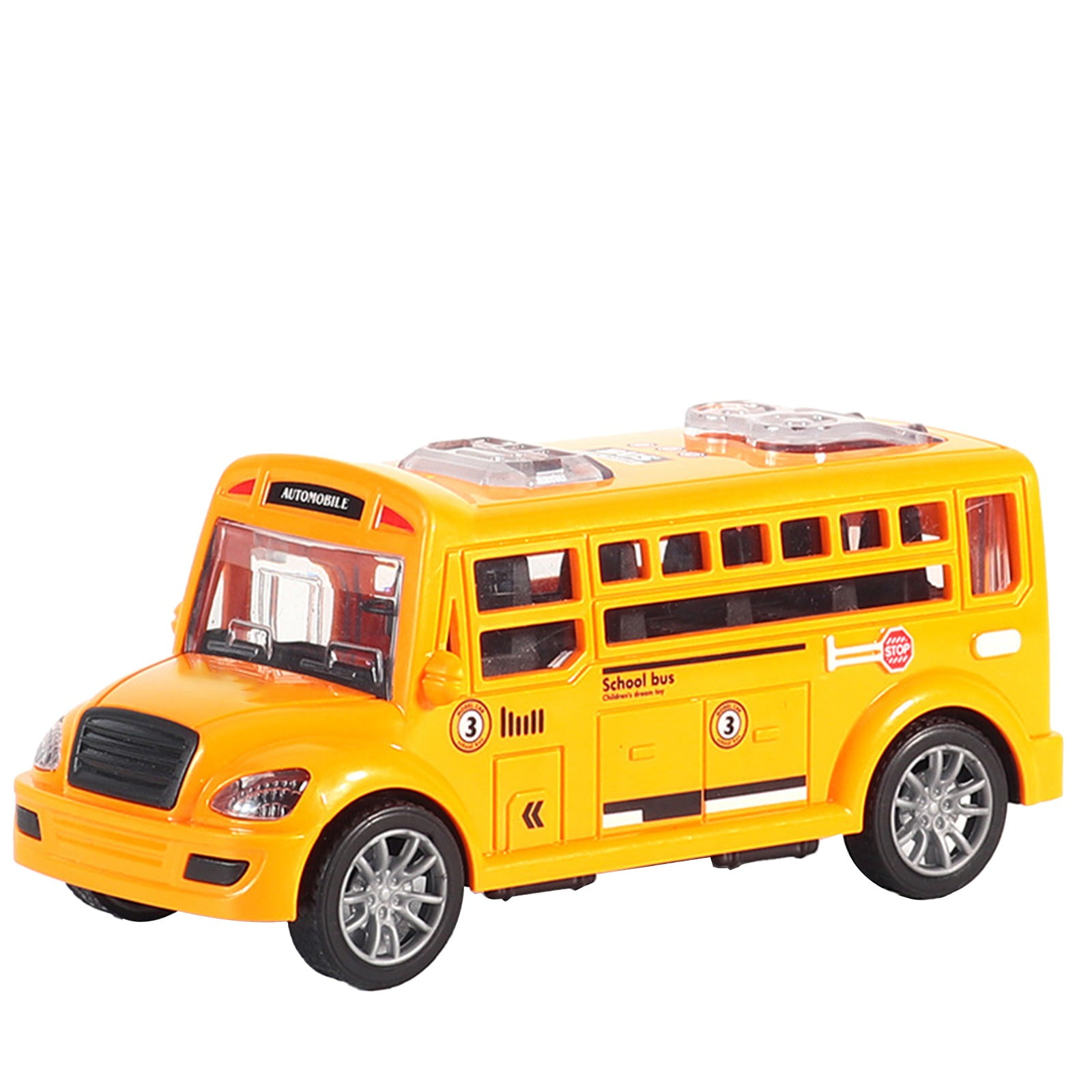 SSNTSY Children's School Bus Toy, 5in Inertias Bus Toys with Openable ...