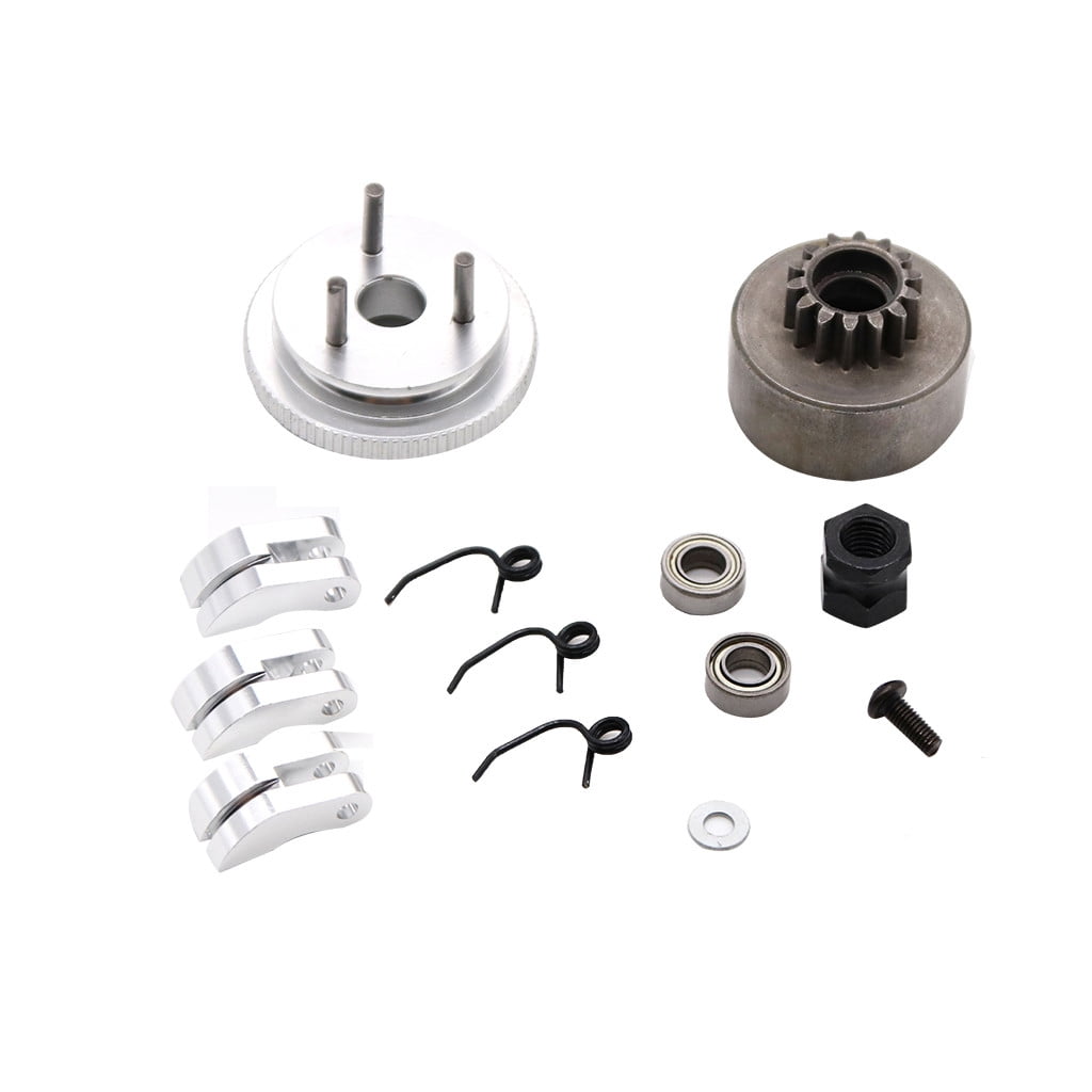 SSNTSY Clutch Bell 14T Gear – Flywheel with Bearing Shoe Set for 1/8 RC ...