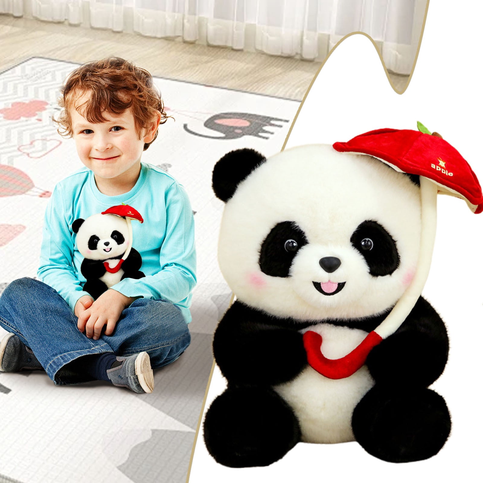 SSNTSY Cute Panda Plush Toy, Tourist Souvenir Panda Doll, 10 Inch ...