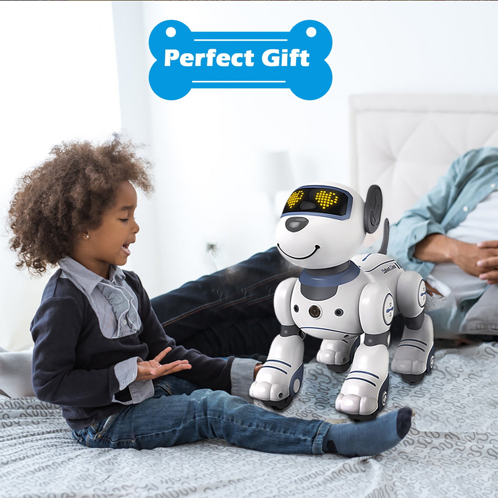 SSNTSY Interactive Robot Dog Toy - Programmable Intelligent Pet Dog ...