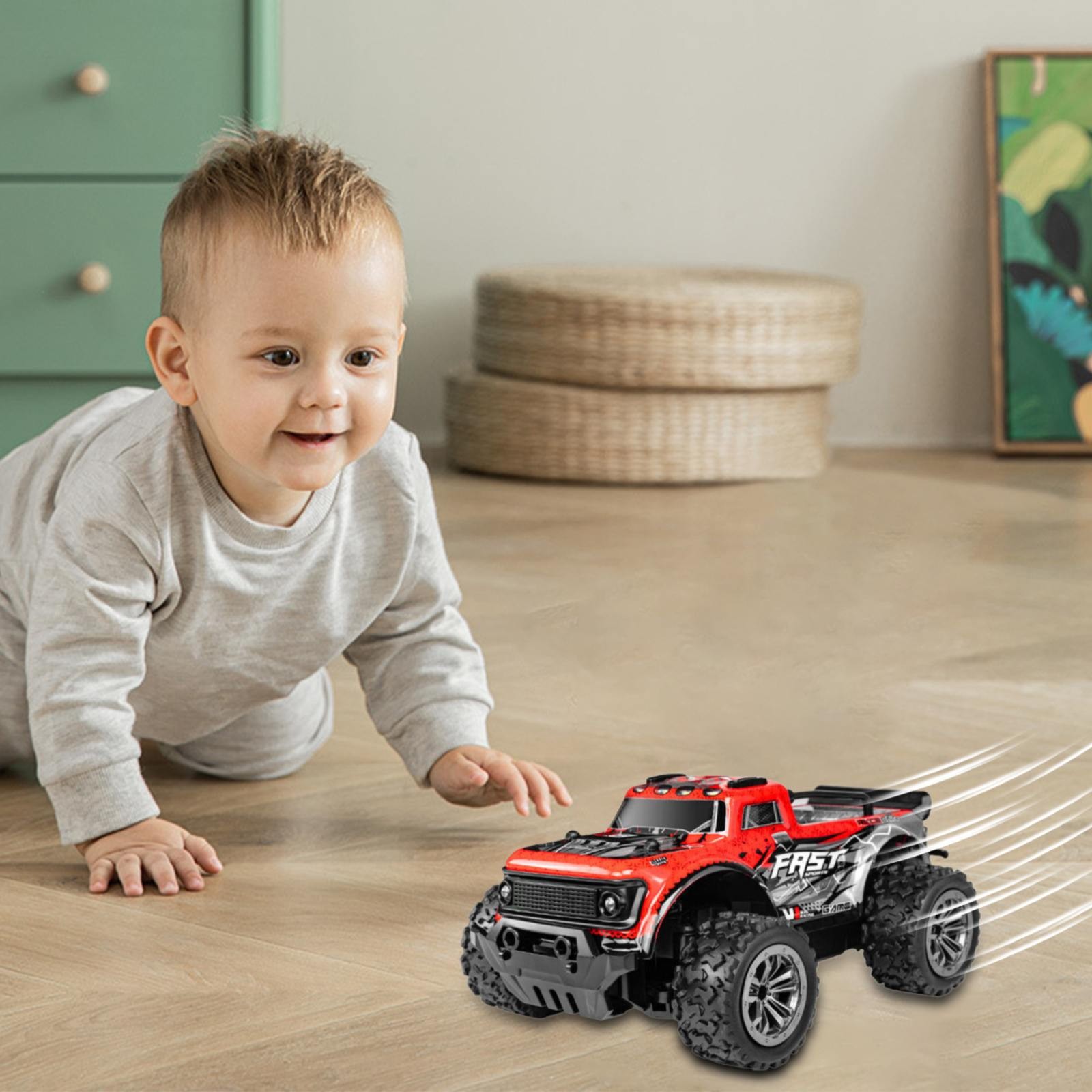 SSNTSY Mini RC Car, 1:64 Monster Truck, Mini Alloy Remote Control ...