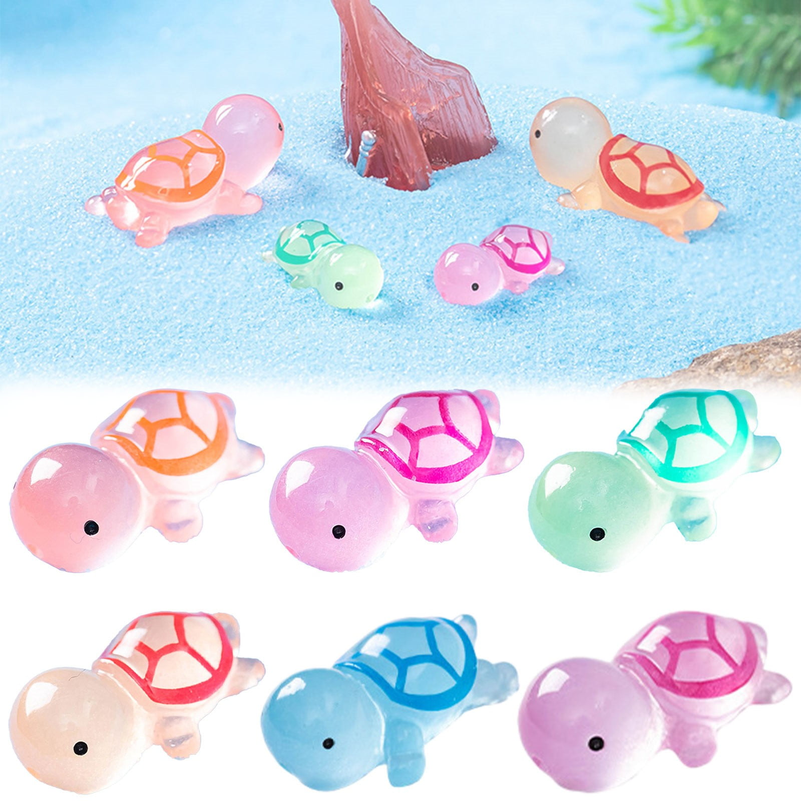 SSNTSY Mini Turtle Miniature Ducks Toys Sea Turtle Bonsai Turtle Mini ...