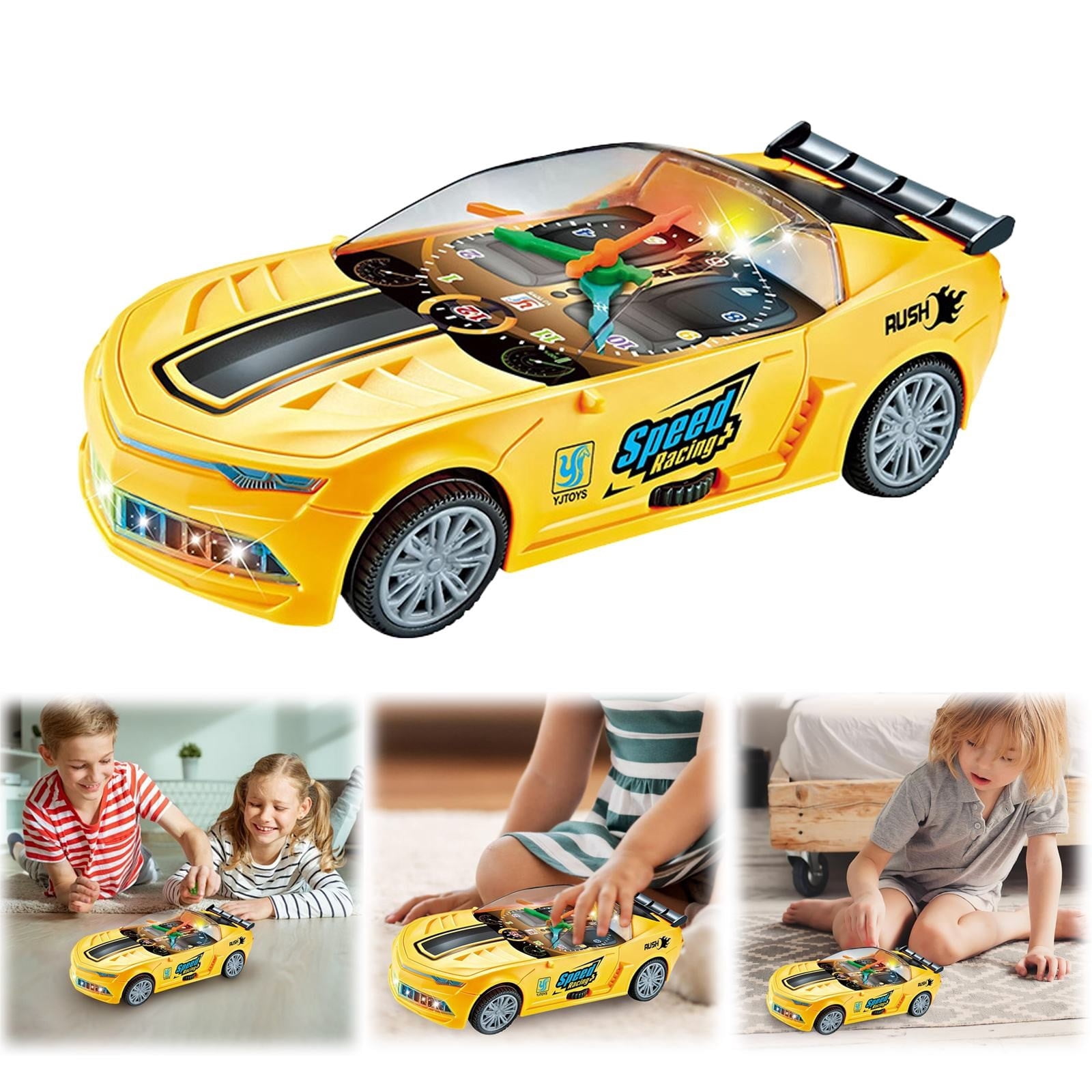 SSNTSY Neamou Musical Toy Car for Kids Light Music Car Time Learning ...