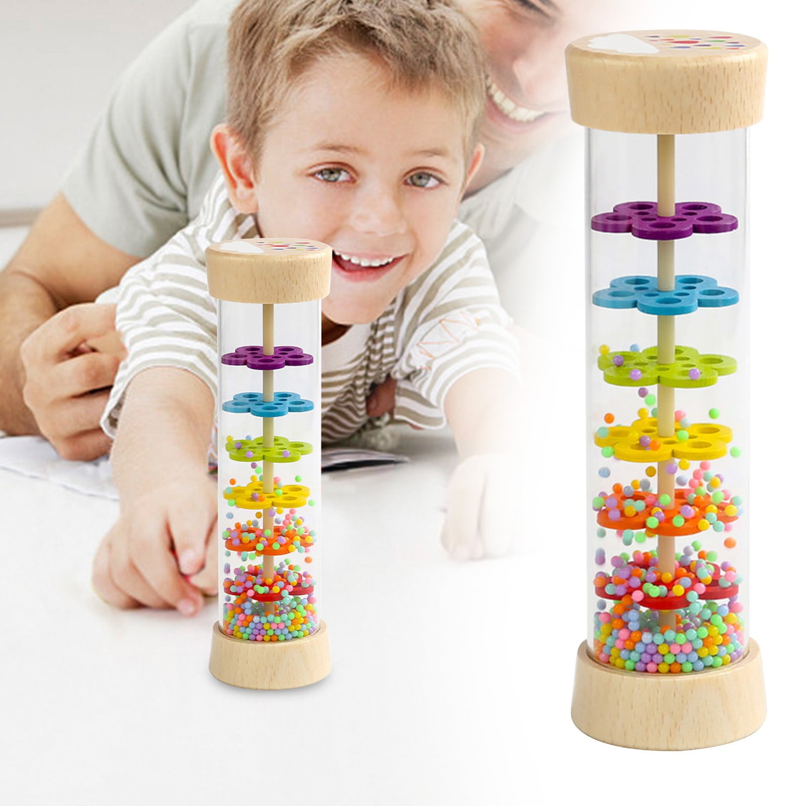 SSNTSY Portable Sensory Toy with Colored Beads Suitable for Visual and ...