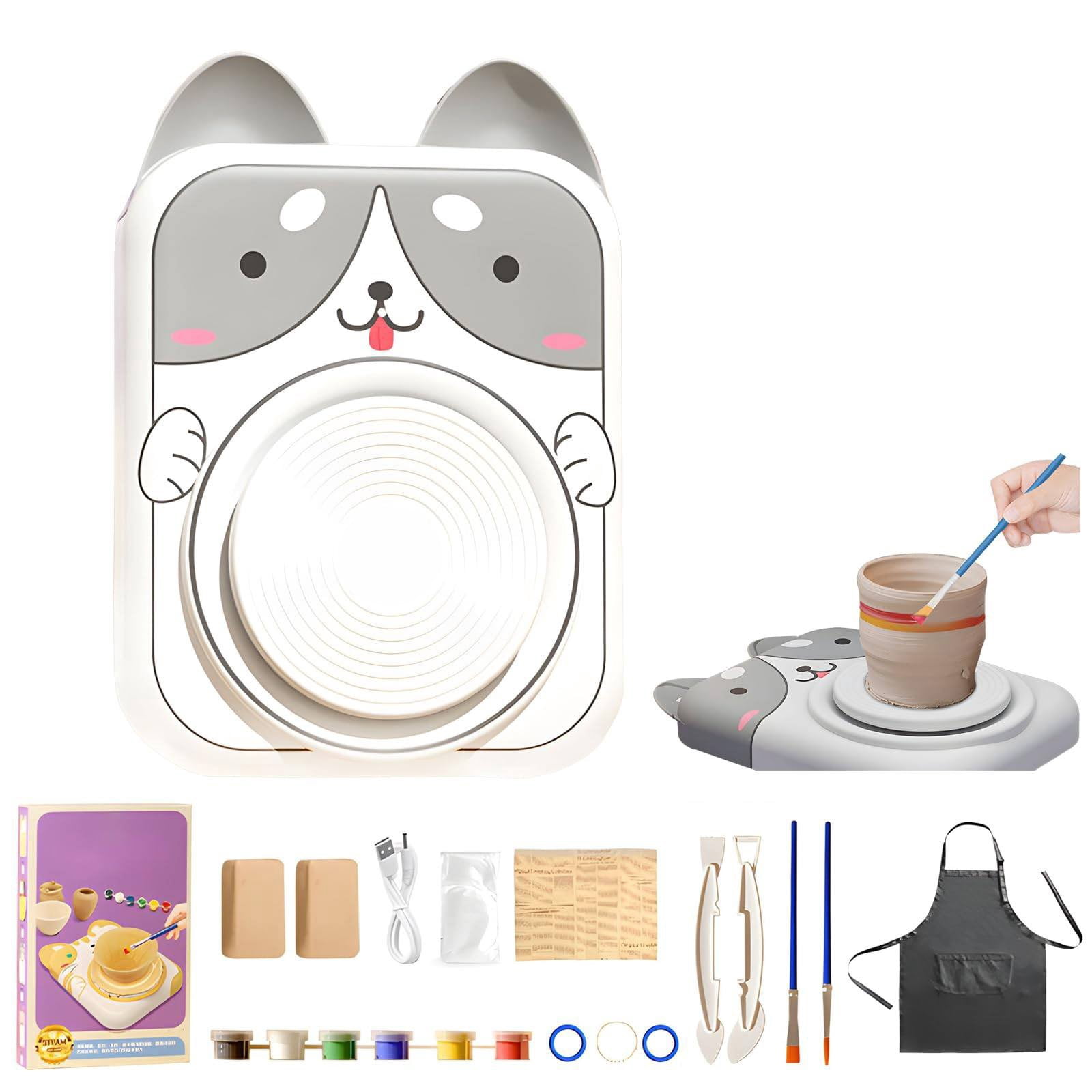 SSNTSY Pottery Wheel Set, Porcelain Machine, Pottery Painting Kit ...