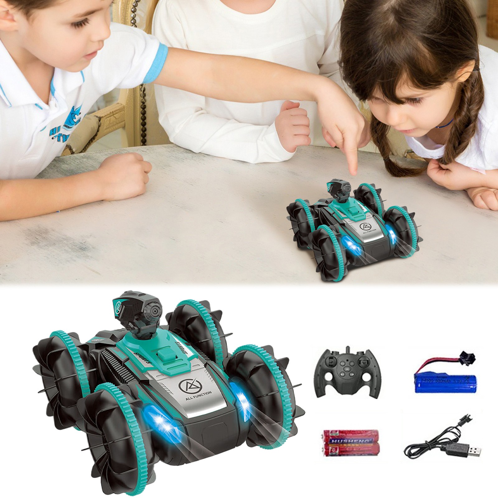 SSNTSY Remote Car RC Boat for Pool: Car Toys with Water for Kids Ages 6 ...