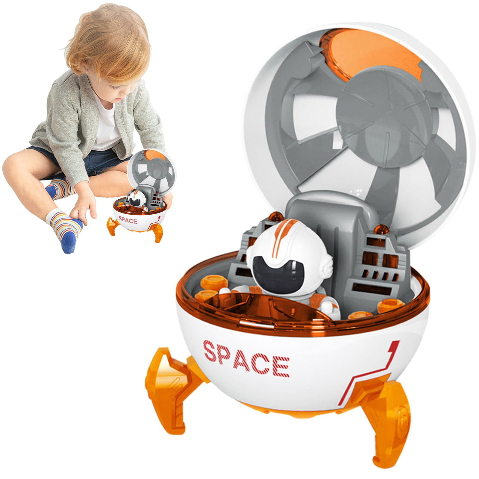 SSNTSY Rocketship Toys for Kids DIY Toys for People Capsule Toy with ...