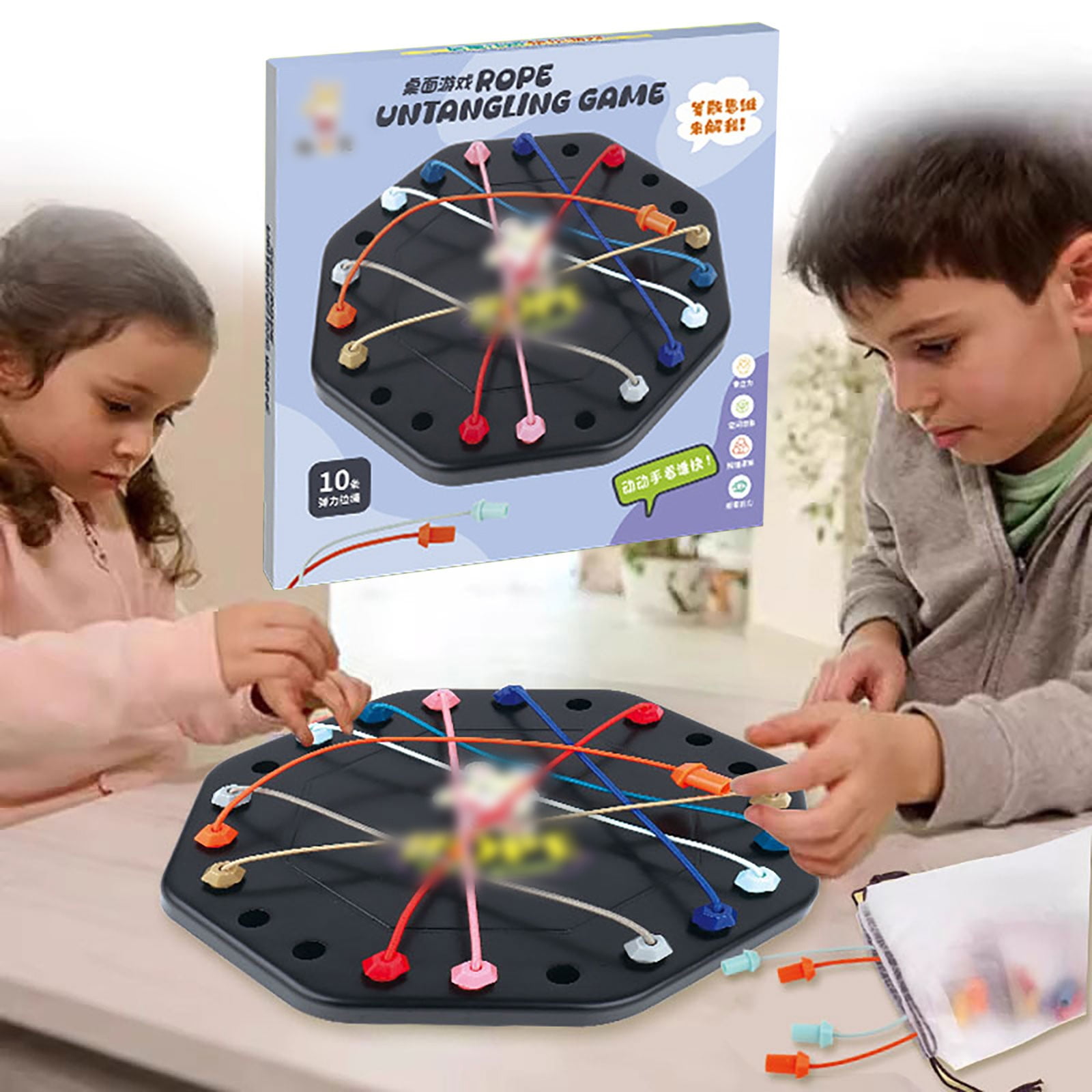 SSNTSY Rope Knot Challenge Puzzle Game - Brain-Boosting Lacing Toy for ...