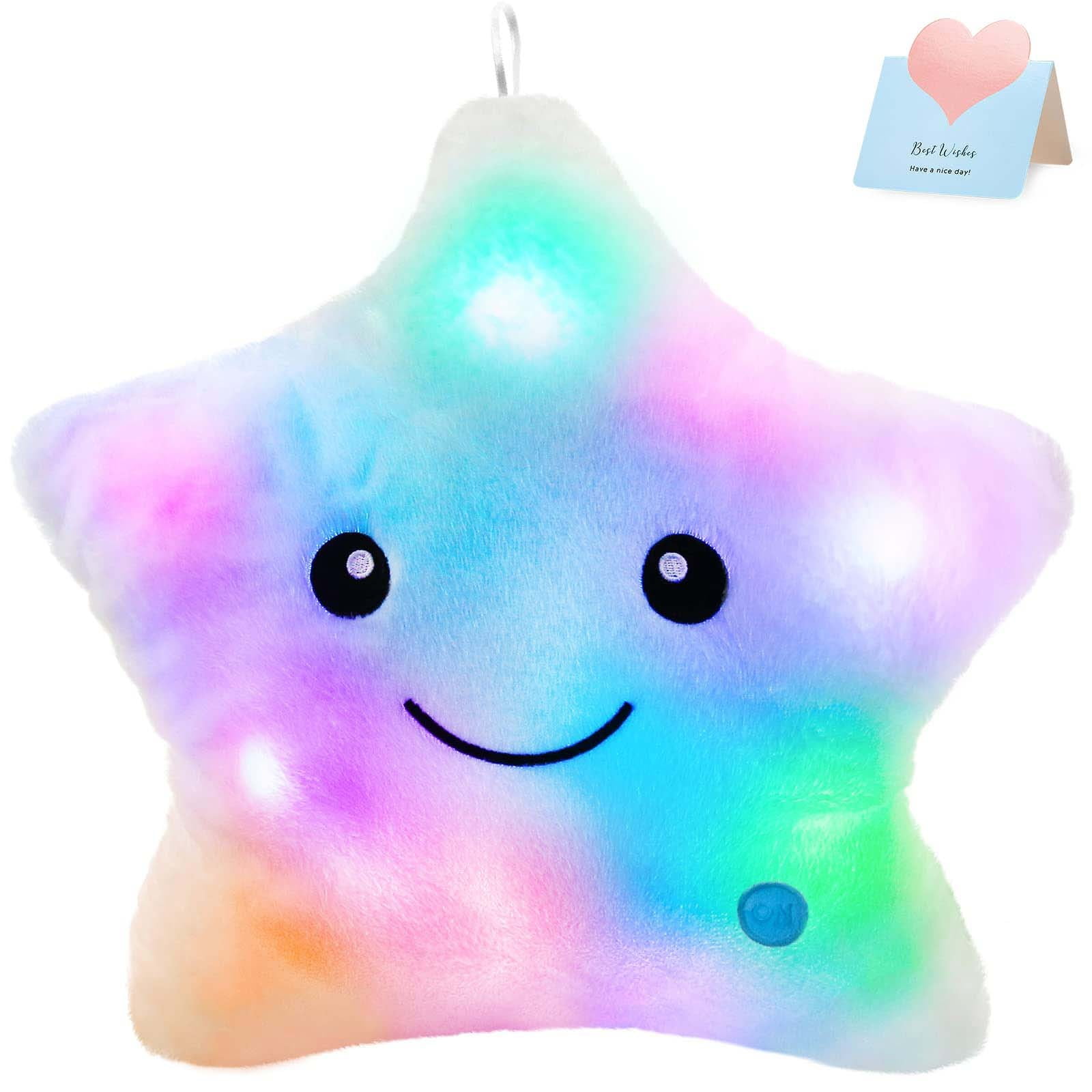 SSNTSY Sensory Toys for Toddlers, LED Plush Star Lighting Up Stuffed ...