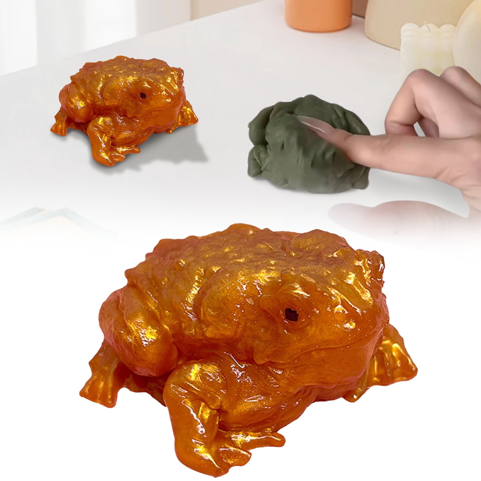 SSNTSY Squishy Desert Rain Frog, Realistic Frog Squeeze Toys, Funny ...