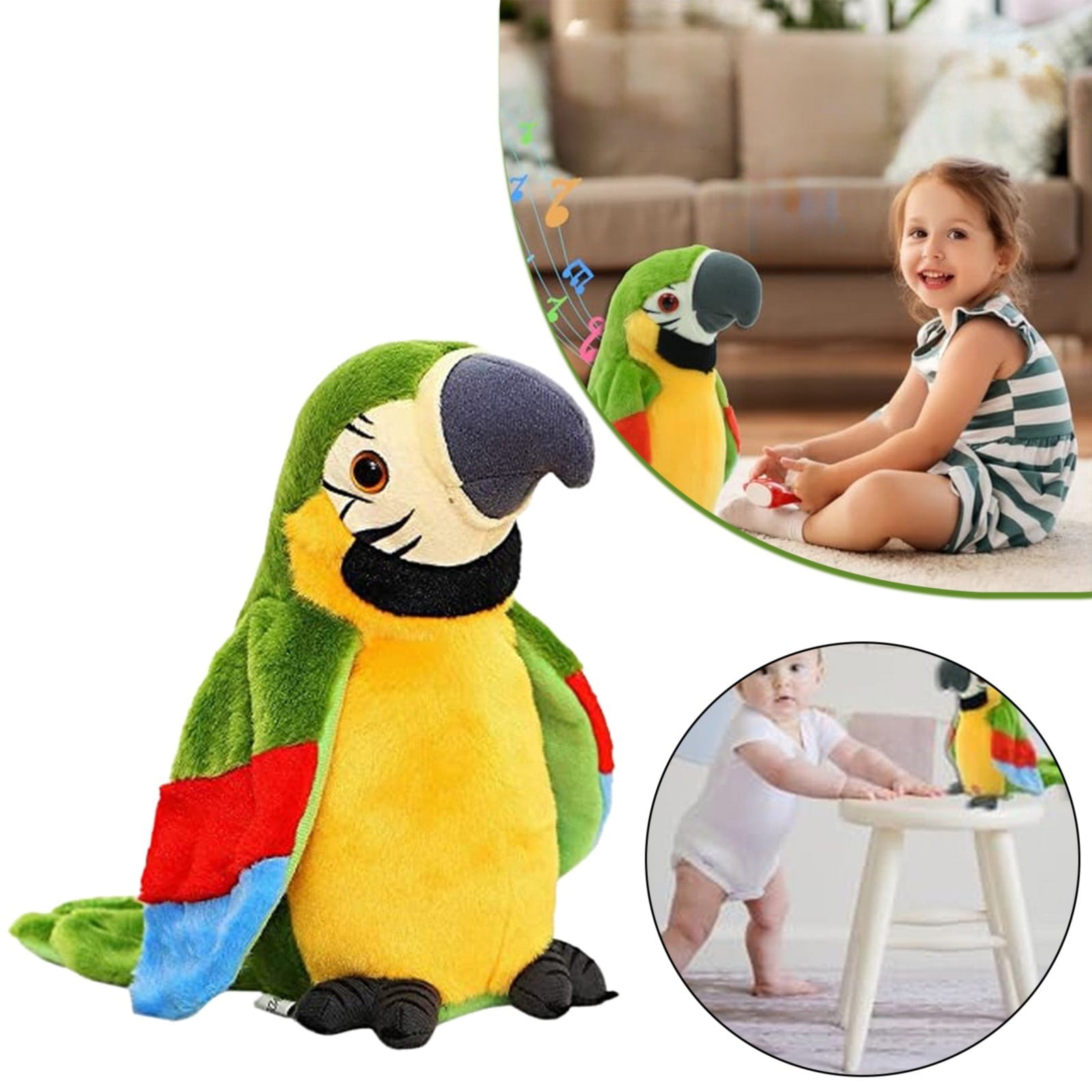 SSNTSY Upgrade Newest Talking Parrot What You Say with Cute Voice ...