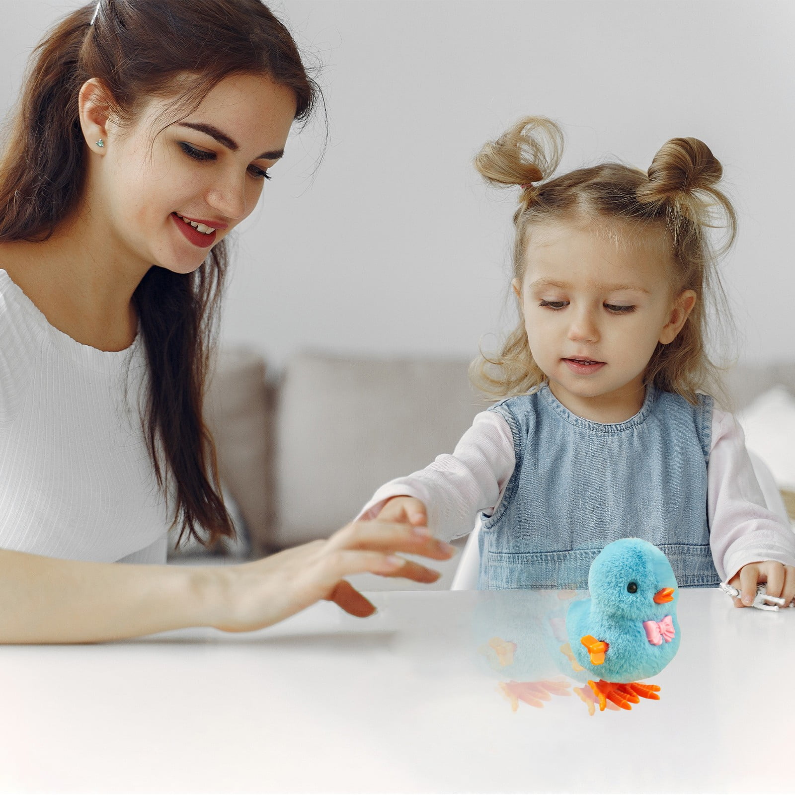 SSNTSY Wind-Up Plush Chick Toy – Clockwork Chicken with Belly Muscles ...