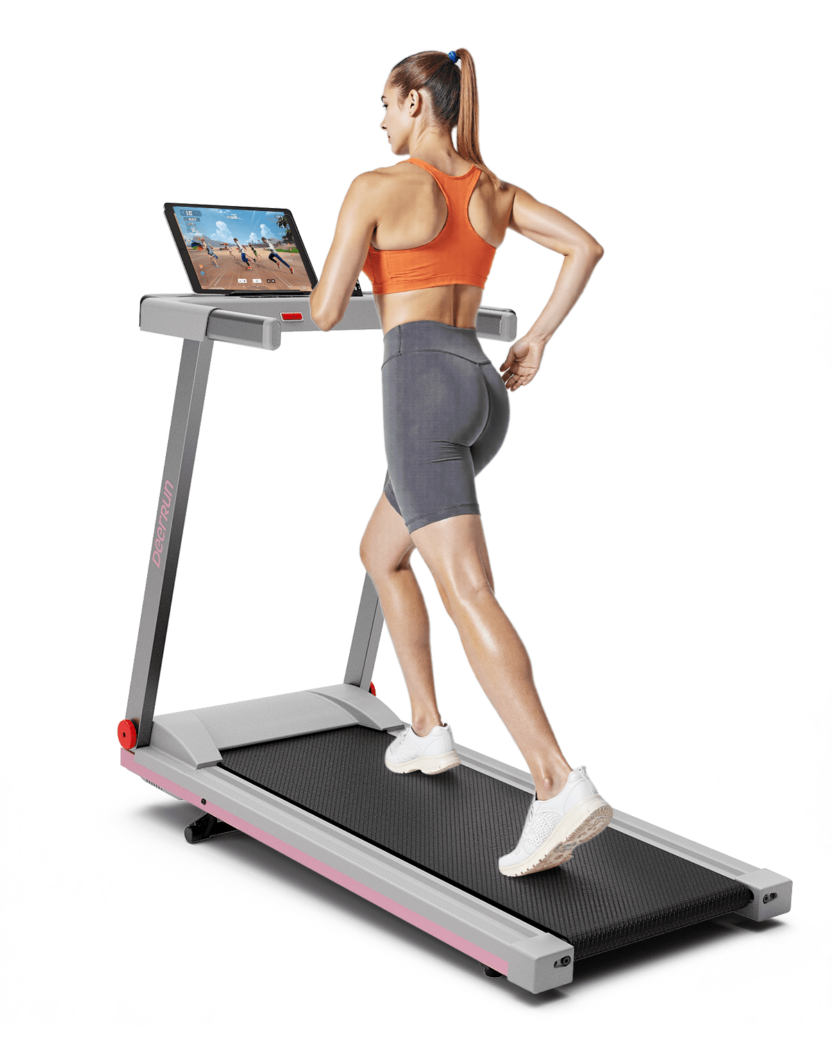 DeerRun Compact Electric 3HP Sports Folding Treadmill, APP Control ...