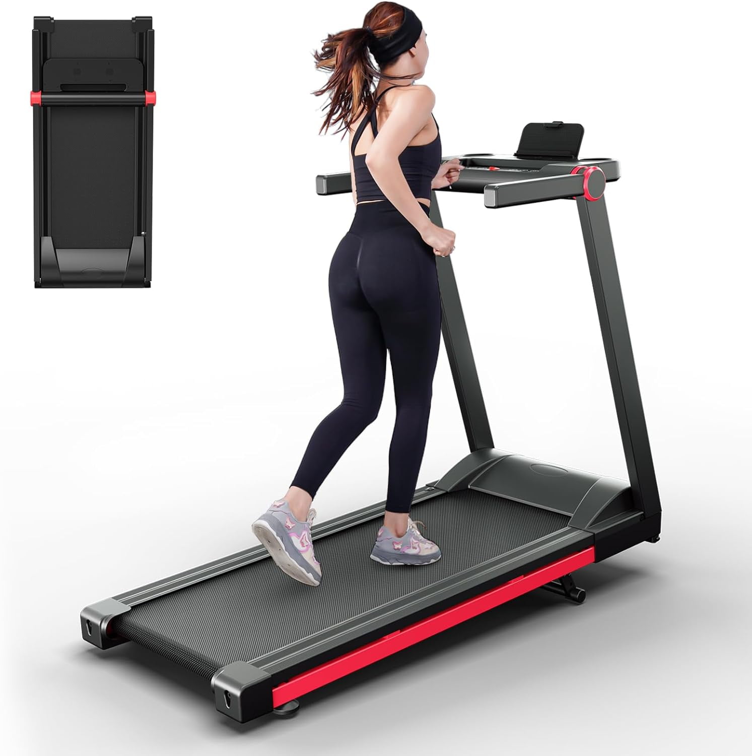SSPHPPLIE Folding Treadmills for Home, 0.6-10Mph Walking Treadmill with ...