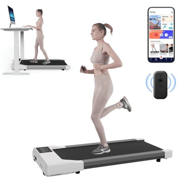 SSPHPPLIE Walking Pad 300lb,Under Desk Treadmillwith Remote Control ,2 ...
