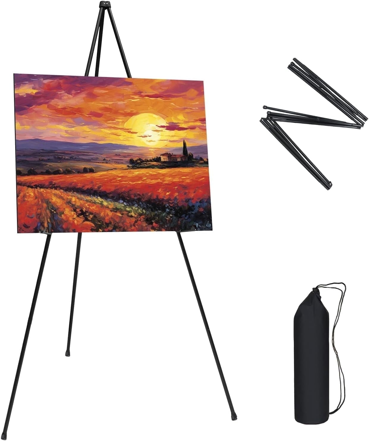 SSRck Thickened Easel Stand for Wedding Sign & Poster 63'' Portable ...