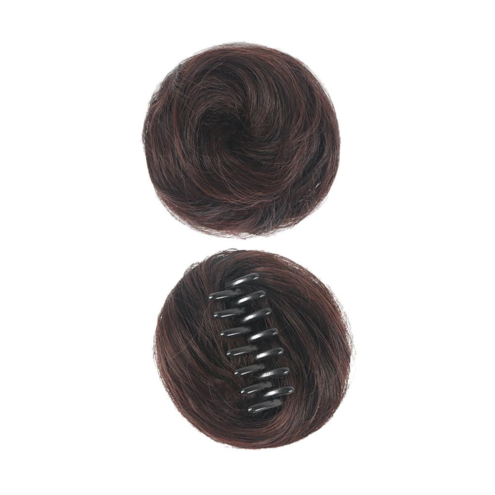 SSRoirvbb Synthetic Natural Clip on in Messy Hair Bun Extension Chignon ...