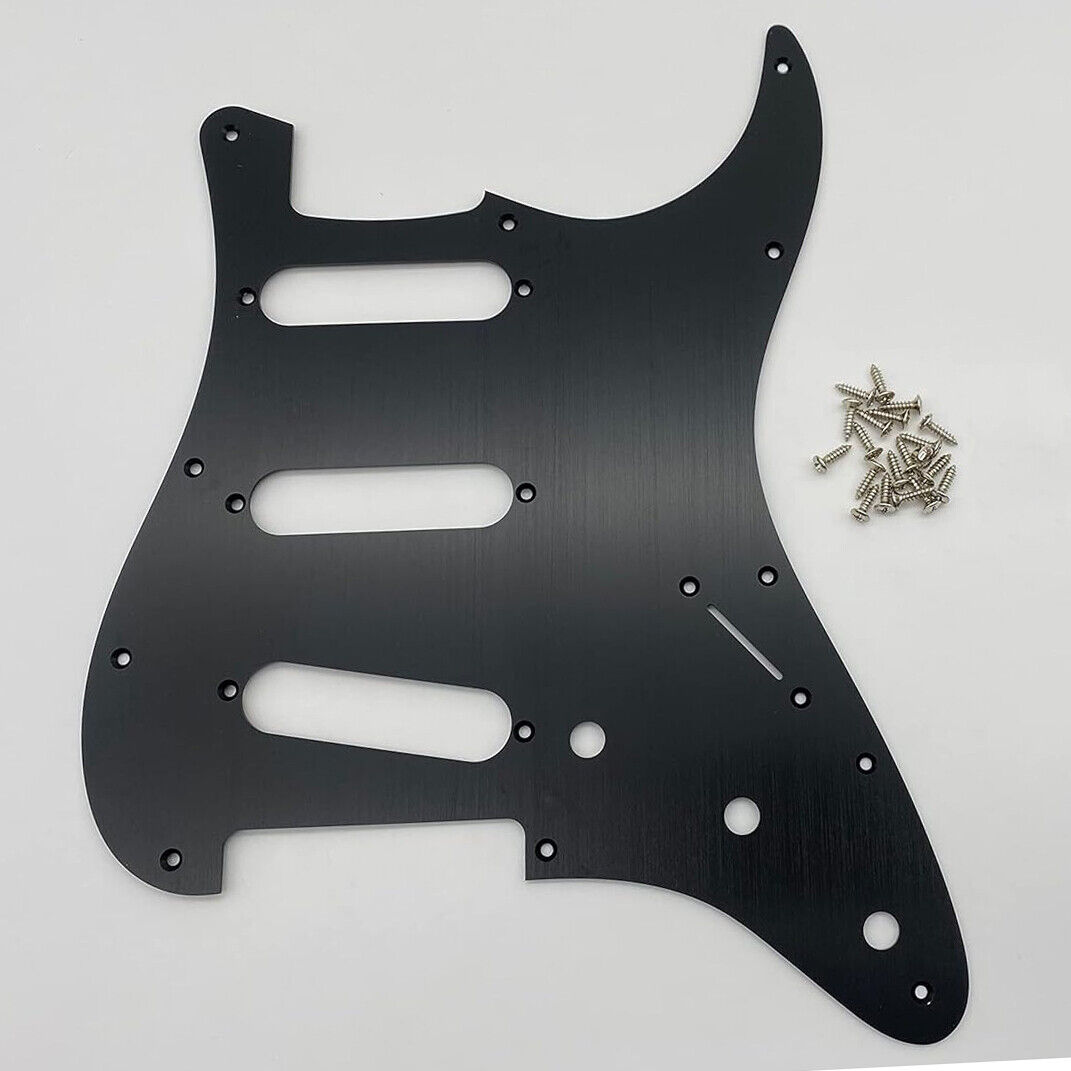 SSS 11 Hole Electric Guitar Pickguard Aluminum Anodized Modern Style ...