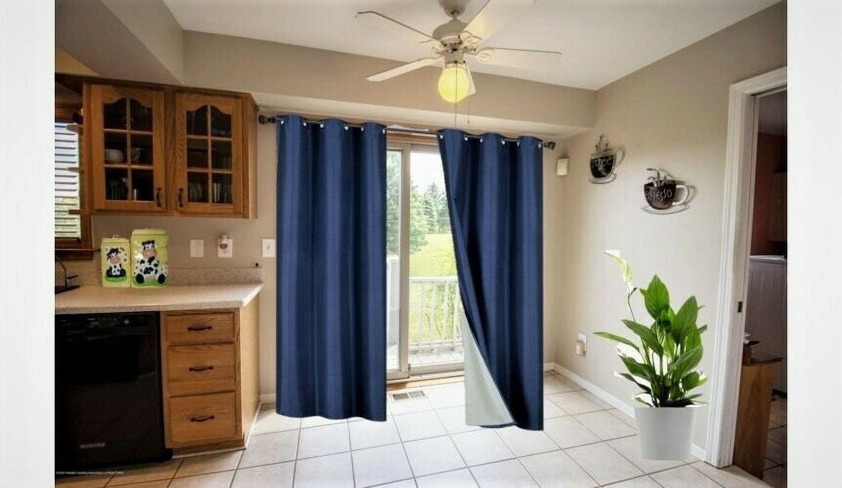 (SSS) Bedroom Blackout Curtain 95" length Navy Color for Large Window ...
