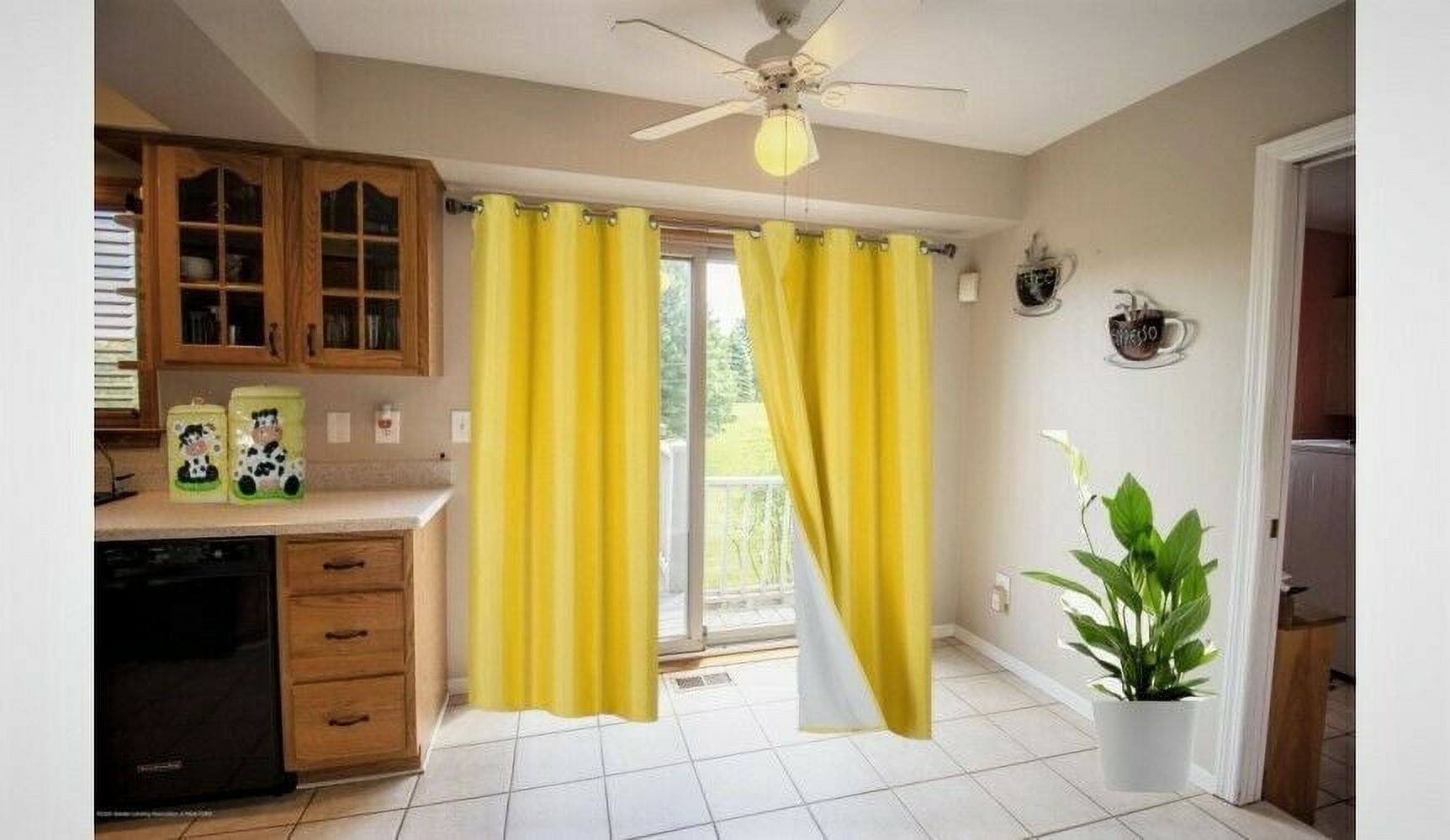 (SSS) Bedroom Blackout Curtain 95" length Yellow Color for Large Window ...